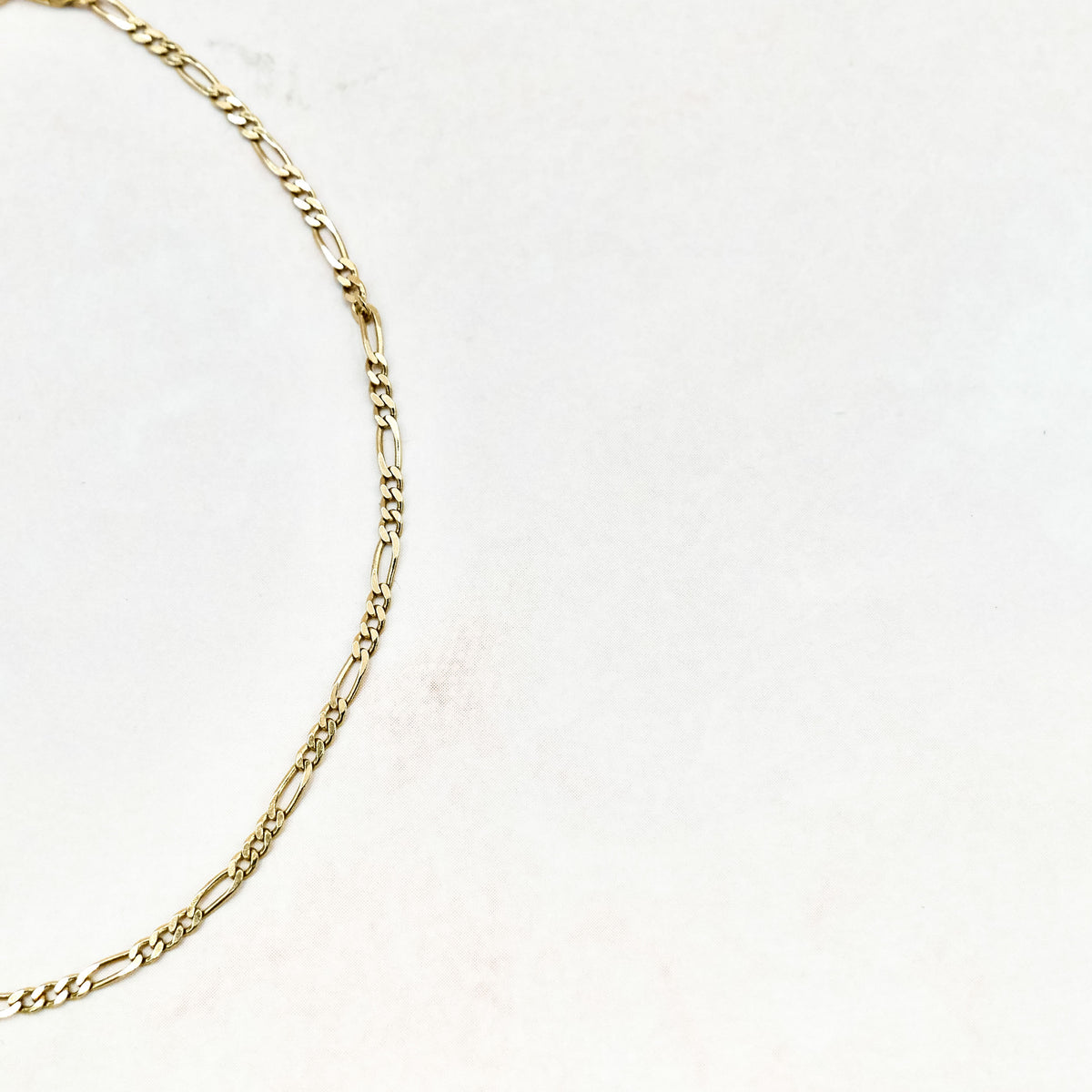 Figaro Anklet 1.9mm – Lineage Jewelry